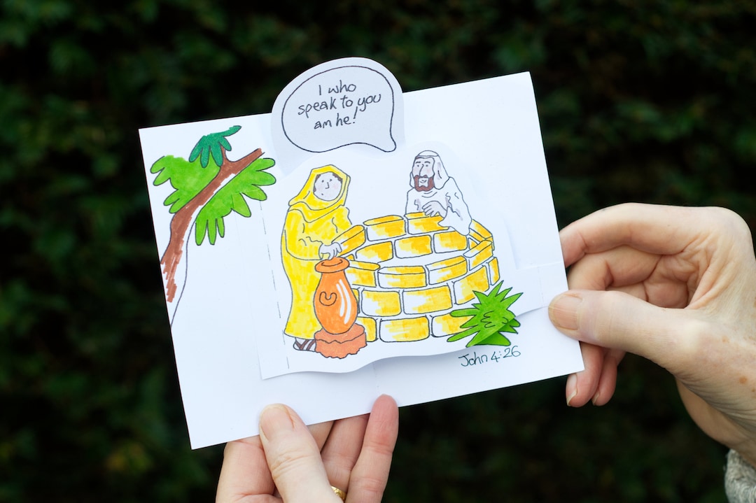 The Samaritan Woman at the Well Bible Craft Template Digital PDF ...