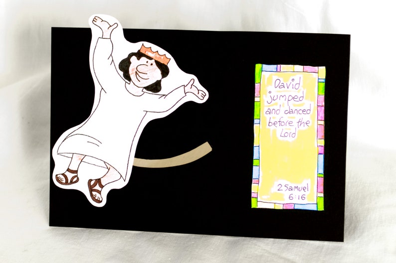 David Danced Bible Craft Template Digital PDF Download - Etsy