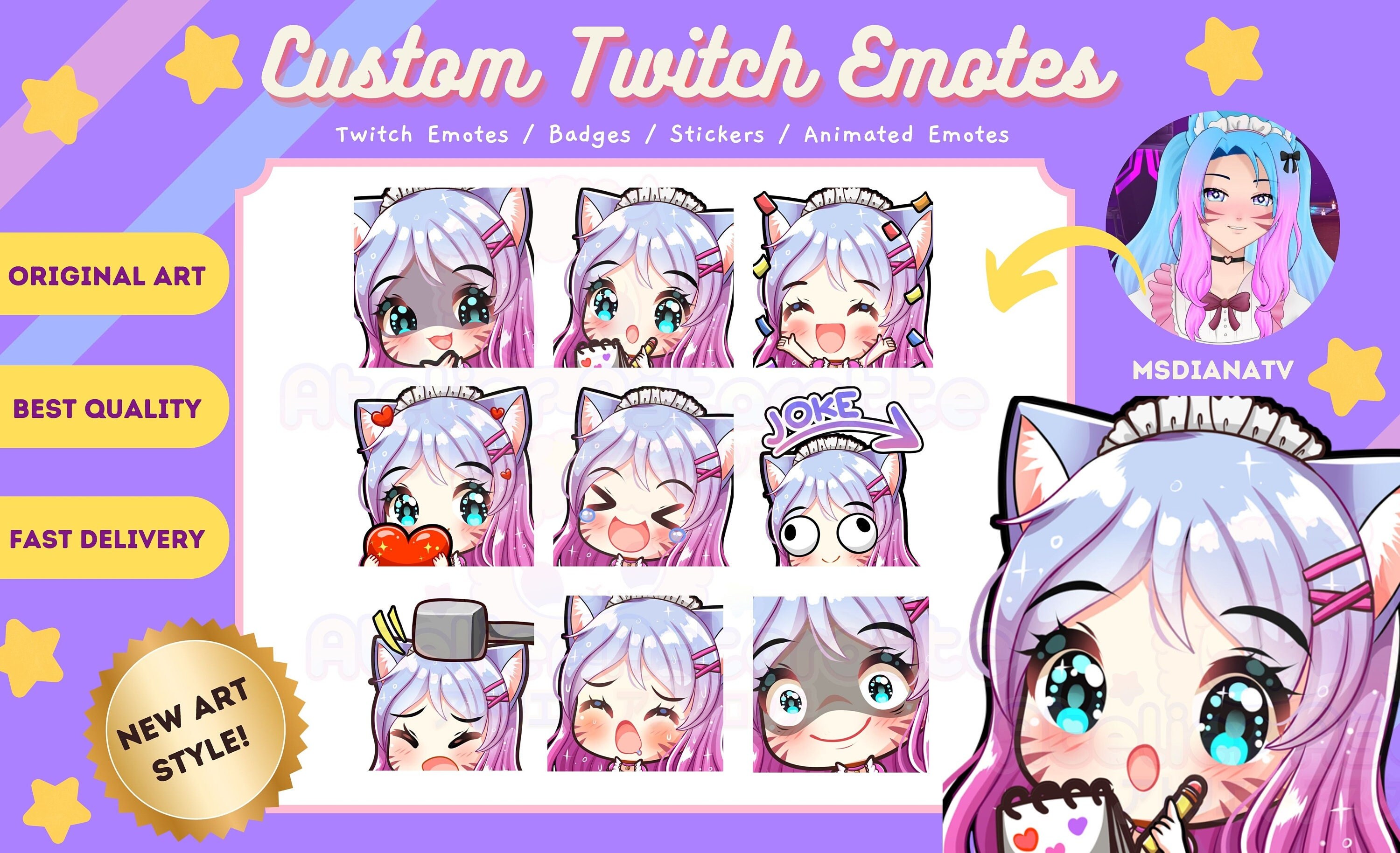Custom Emotes Emojis Sticker or Sub Emotes for Your Twitch - Etsy Australia