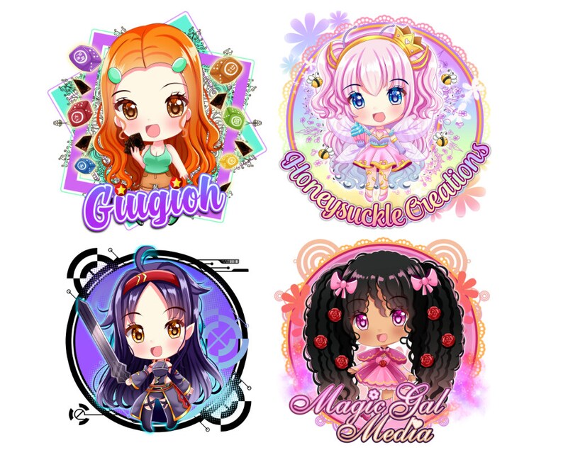 Custom Chibi Logo Cute Anime Chibi Chibi Couple Custom - Etsy