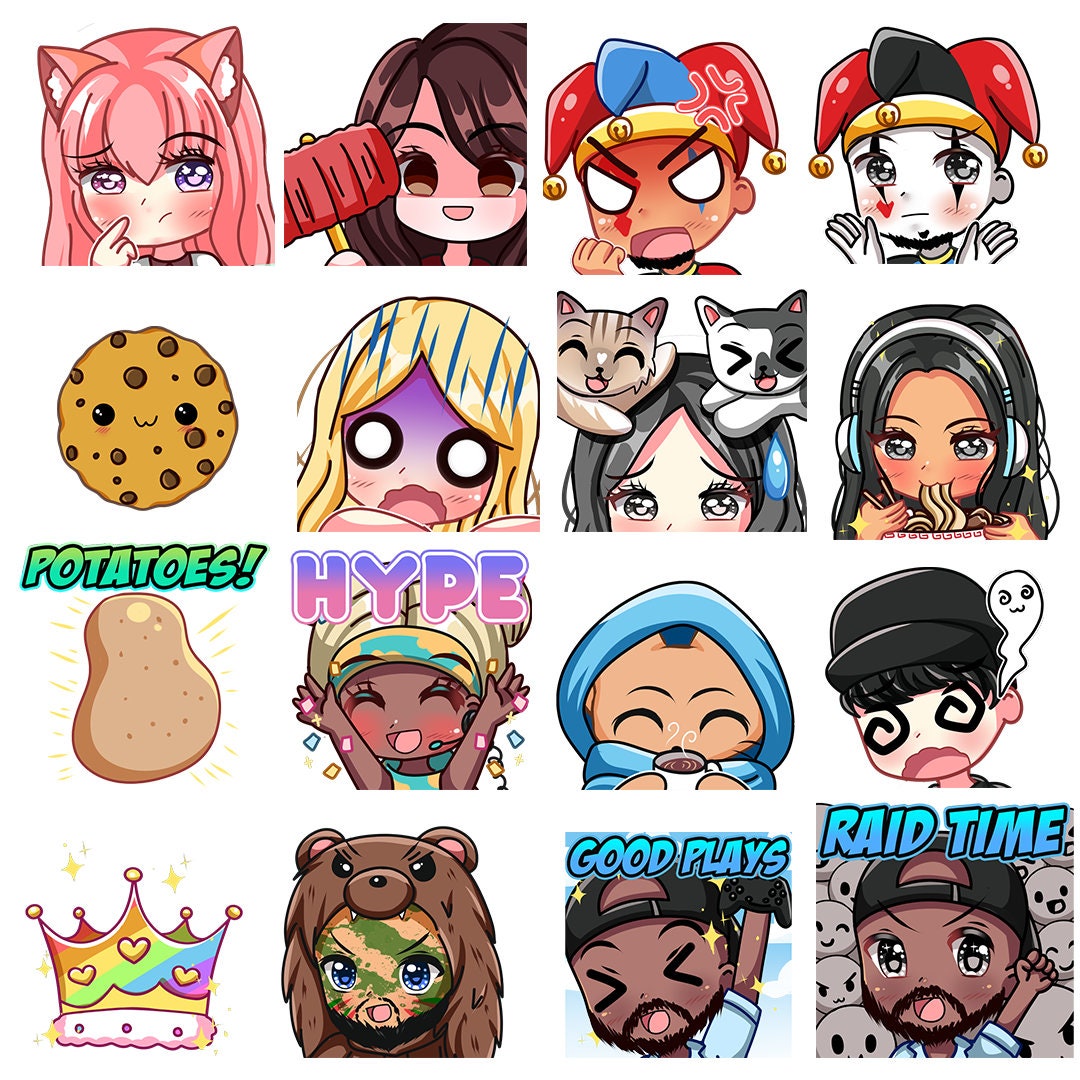 Custom Emotes Emojis Sticker or Sub Emotes for Your Twitch - Etsy Australia