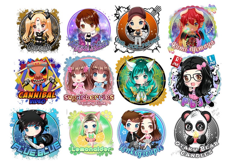 Custom Chibi Logo Cute Anime Chibi Chibi Couple Custom - Etsy