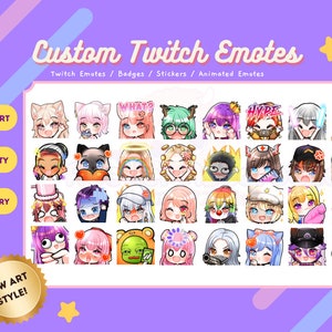 Custom Emotes Emojis Sticker or Sub Emotes for Your Twitch - Etsy