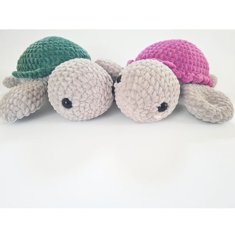 No Sew Two Turtle Crochet Pattern, Amigurumi, Crochet Plushie Stuffed ...