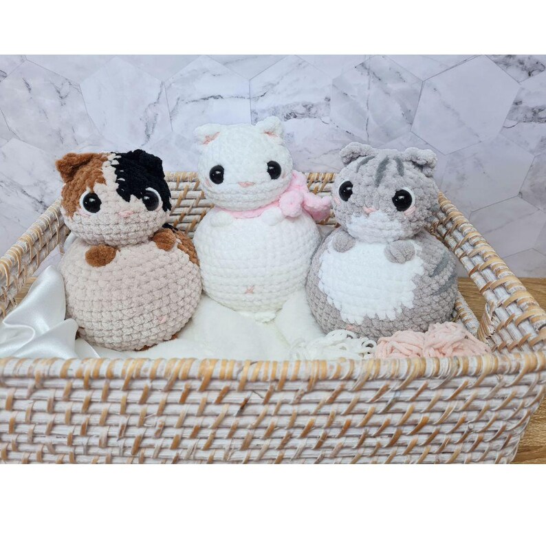 3in1 No Sew Chunky Loaf Cat Crochet Pattern, Amigurumi, Crochet Plushie ...