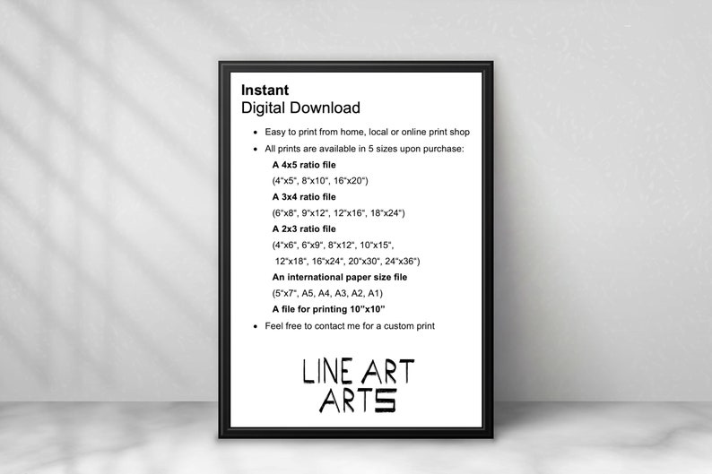 Tai Chi Line Art Minimalist Digital Print Line Drawing 5 Jpgs in 5 ...