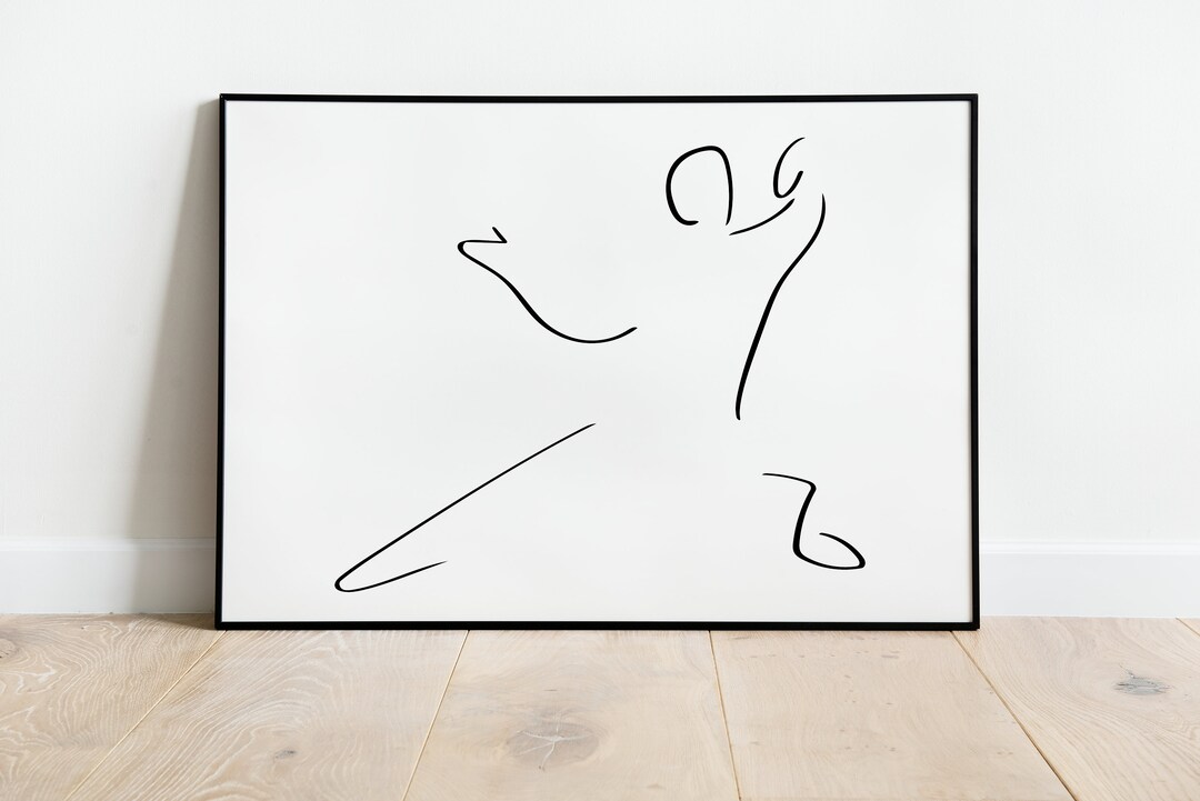 Tai Chi Line Art Minimalist Digital Print Line Drawing 5 Jpgs in 5 ...