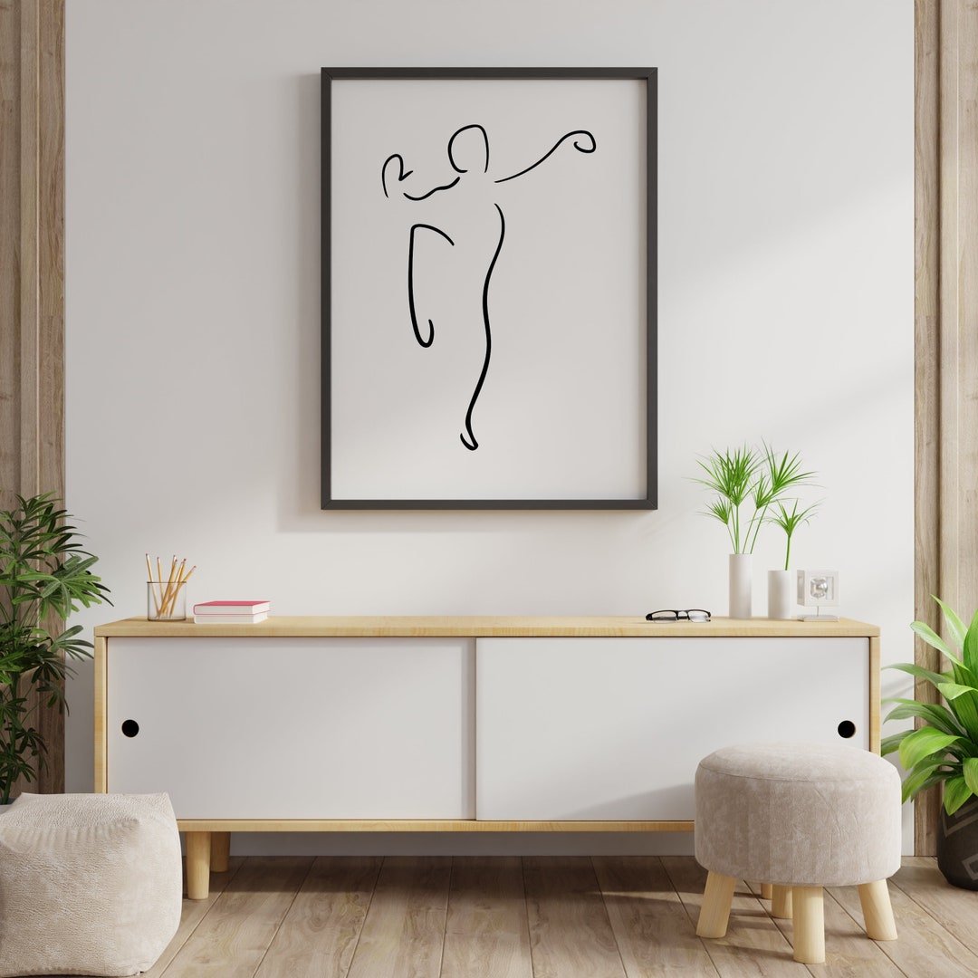 Tai Chi Line Art • Minimalist Digital Print • Line Drawing • 5 Jpgs in ...