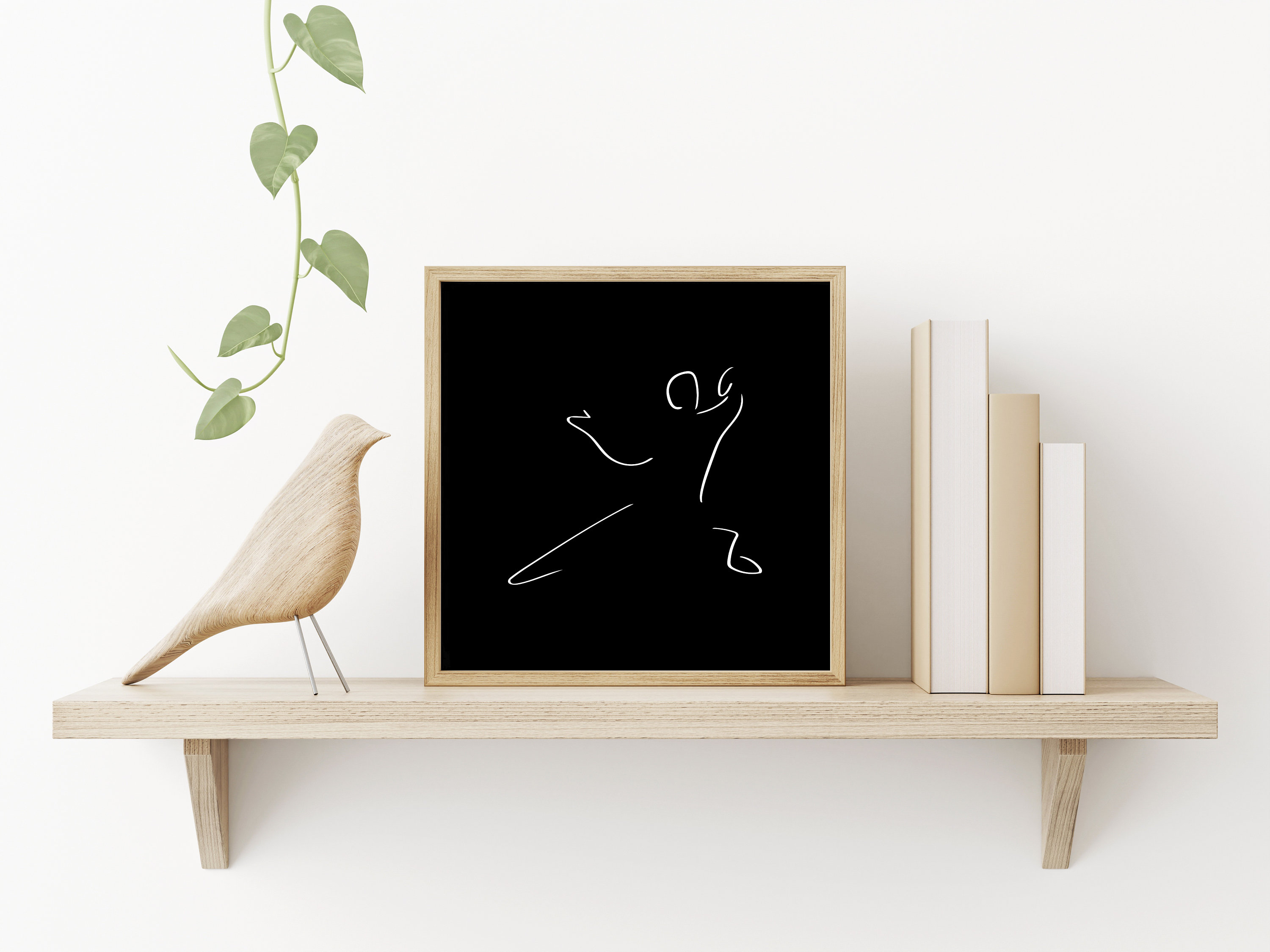 Tai Chi Line Art • Minimalist Digital Printing • Line Drawing • 5 Jpgs ...