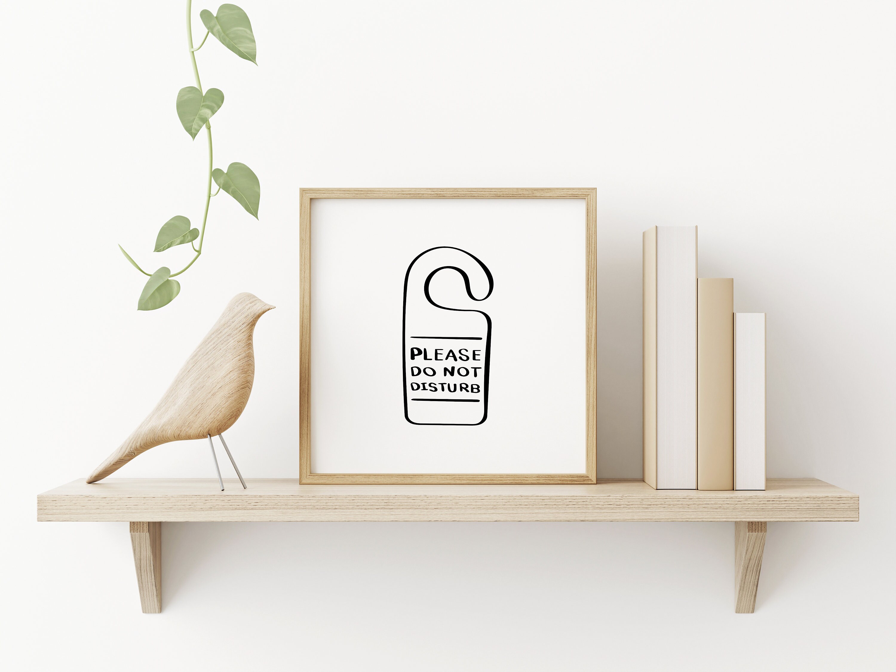 Do Not Disturb Line Art Minimalist Digital Printing Line Drawing 5 Jpgs ...