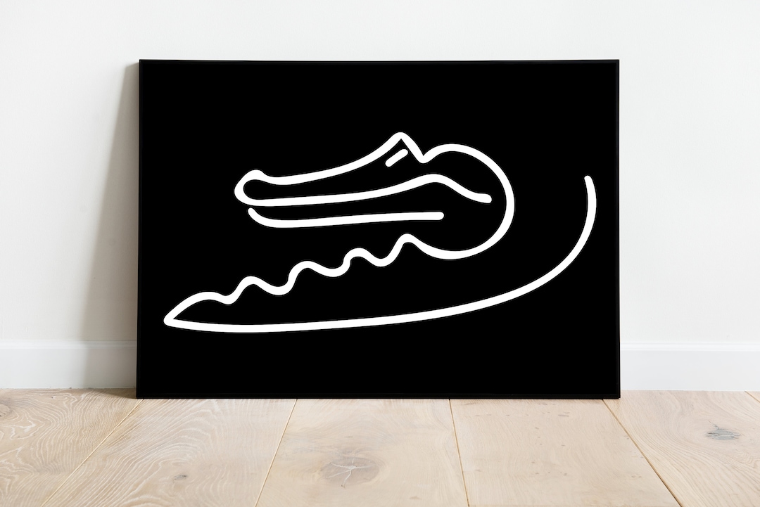 Alligator Line Art Minimalist Digital Printing Line Drawing 5 Jpgs in 5 ...