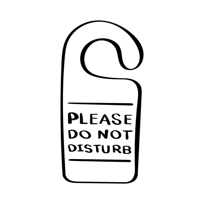 Do Not Disturb Line Art Minimalist Digital Printing Line Drawing 5 Jpgs ...