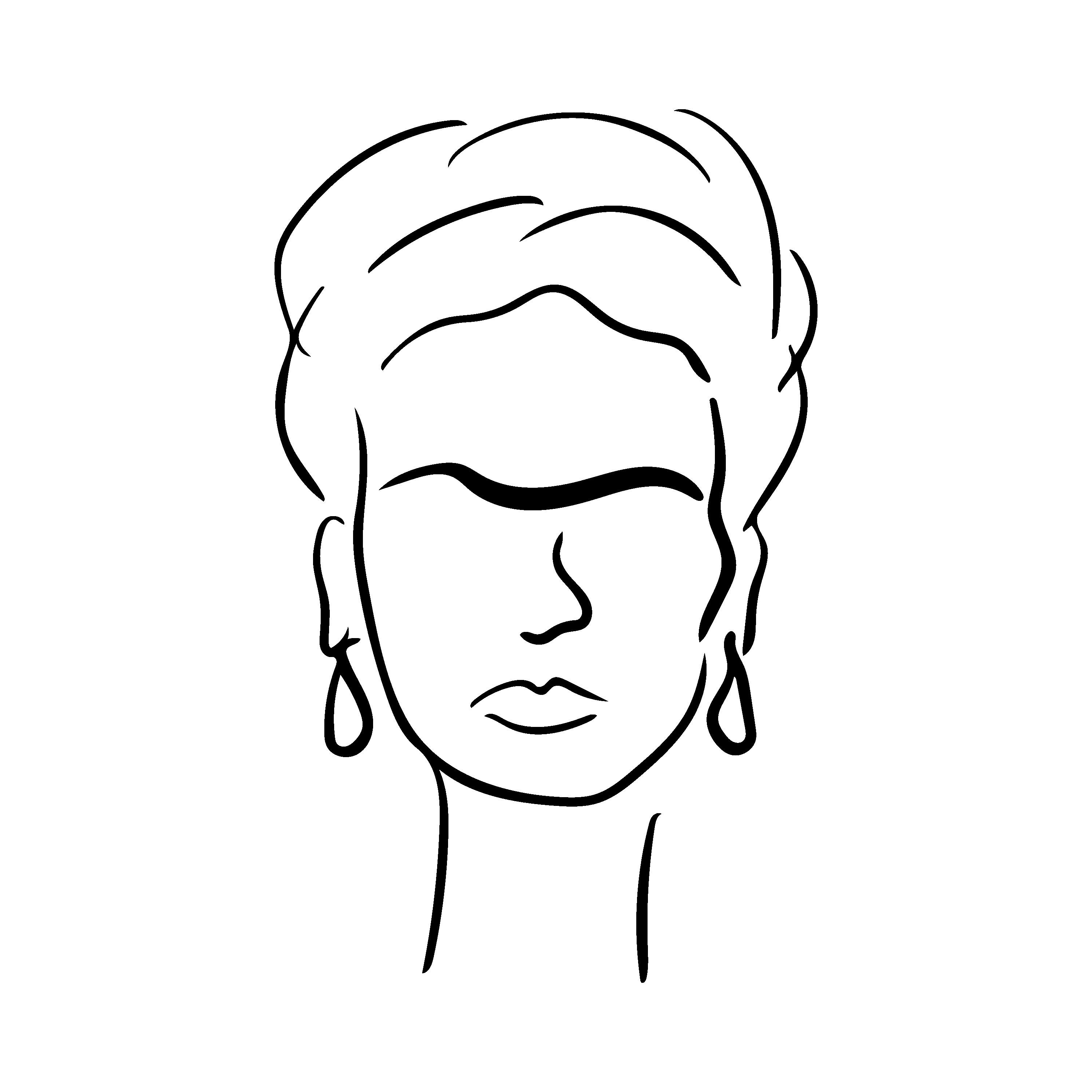 Frida Kahlo Line Art Minimalist Digital Printing Line Drawing 5 Jpgs in ...