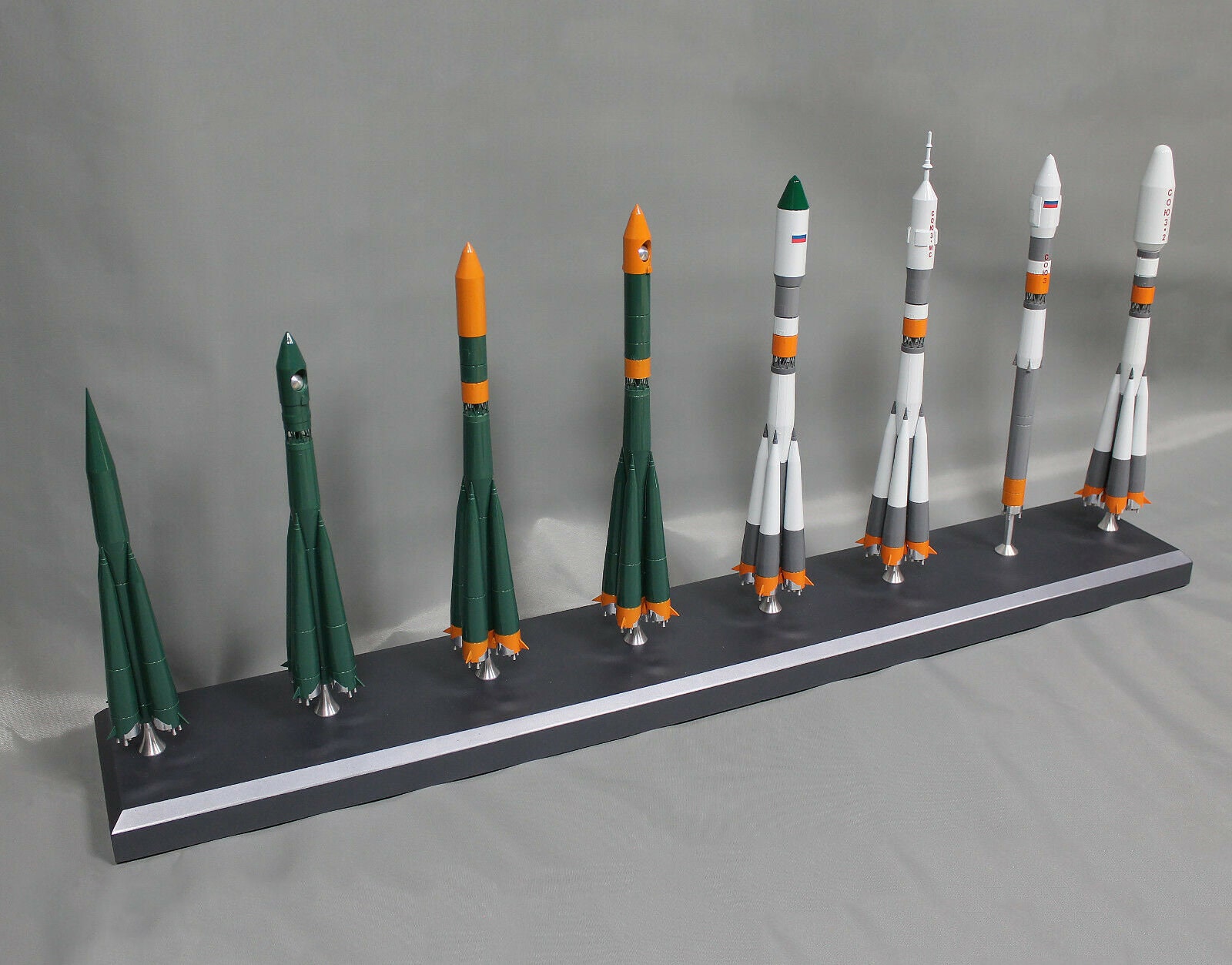 1:144 Scale Model of Russian R7 Rocket Family, Made of Metal 14 Tall - Etsy