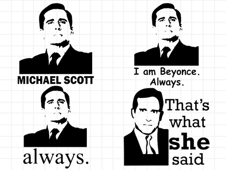 Michael Scott Svg Layered Item Clipart Cricut Digital | Etsy