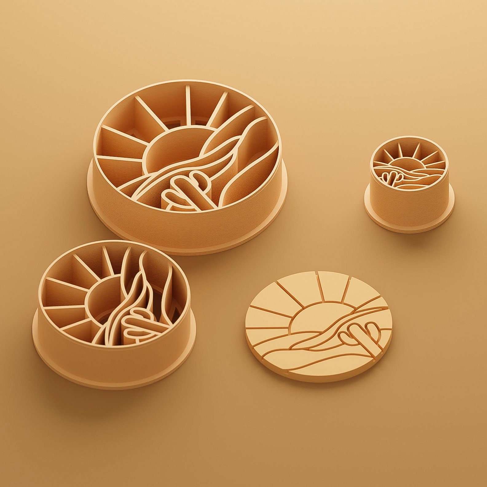 Boho Style Clay Cutter STL File Boho Arc Desert Night 5 Size - Etsy