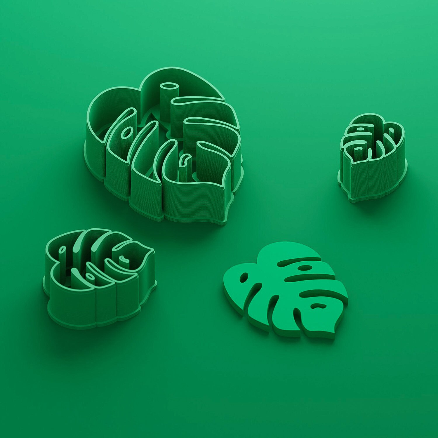 Monstera Clay Cutter STL File Polymer Clay Create Intricate Clay ...