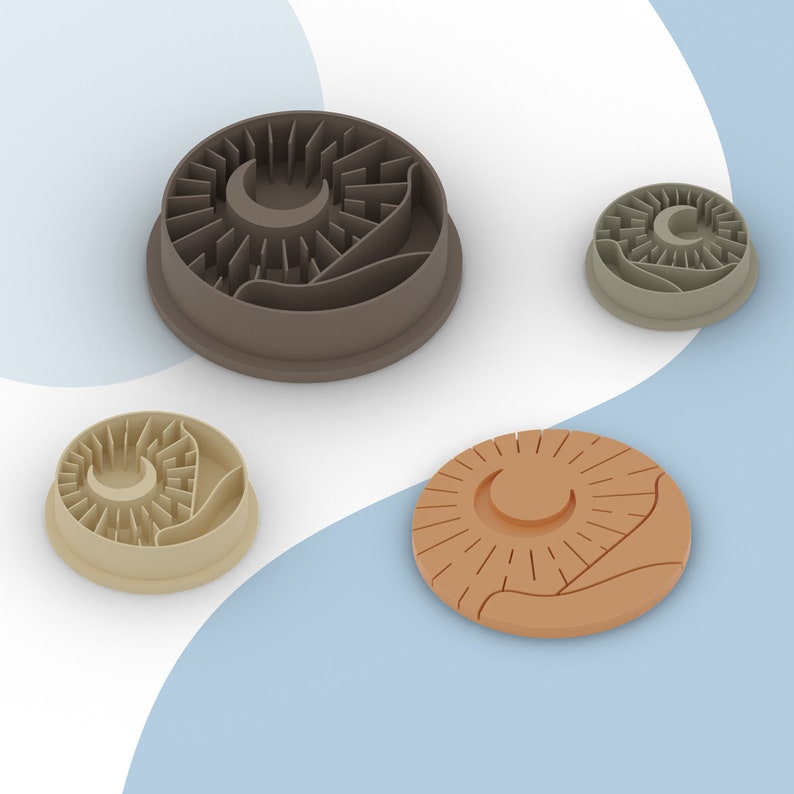 Boho Style Moon Clay Cutter STL File 5 Size - Etsy