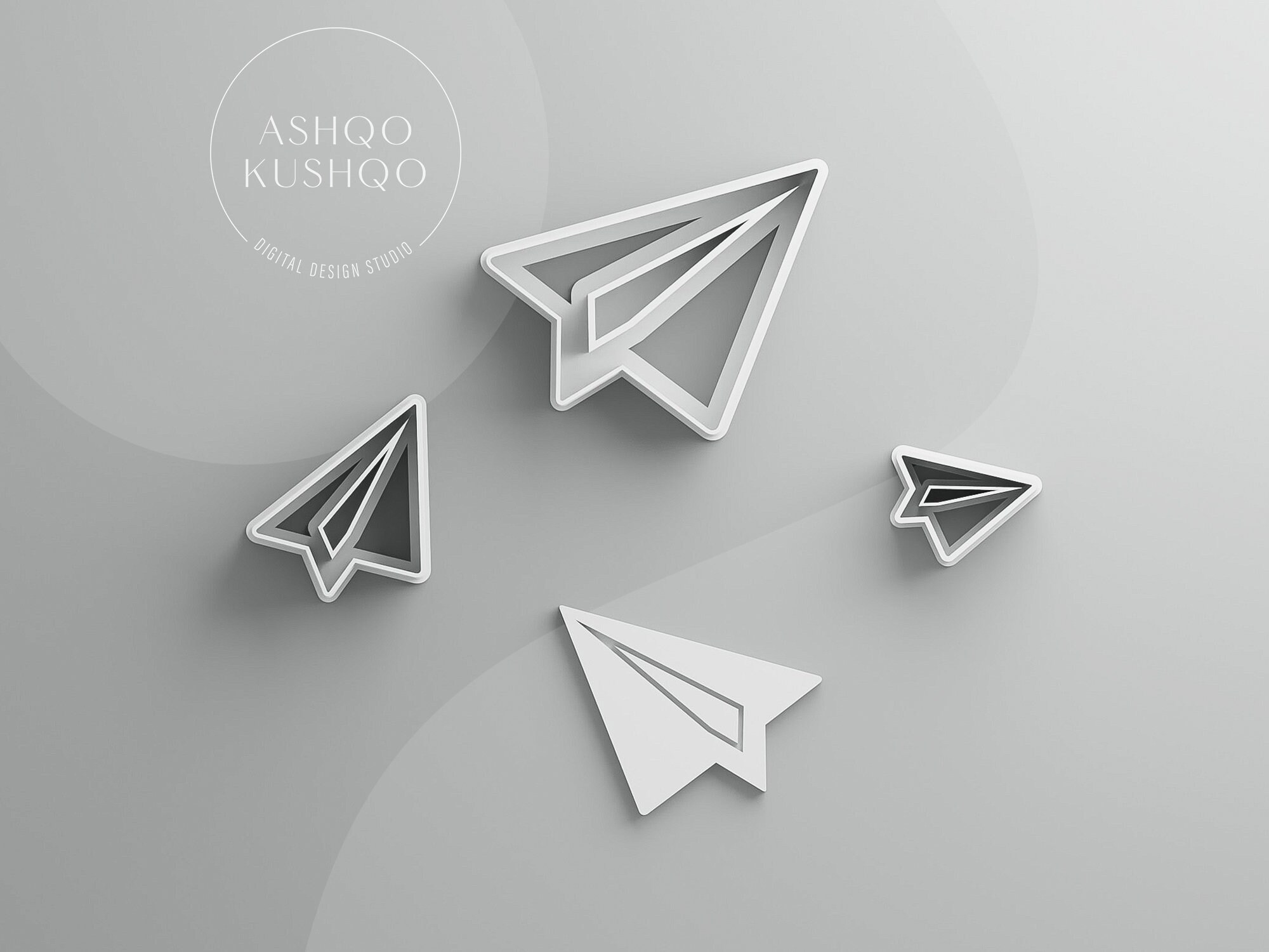 Paper Plane Clay Cutter STL File Polymer Clay Create Intricate Clay ...