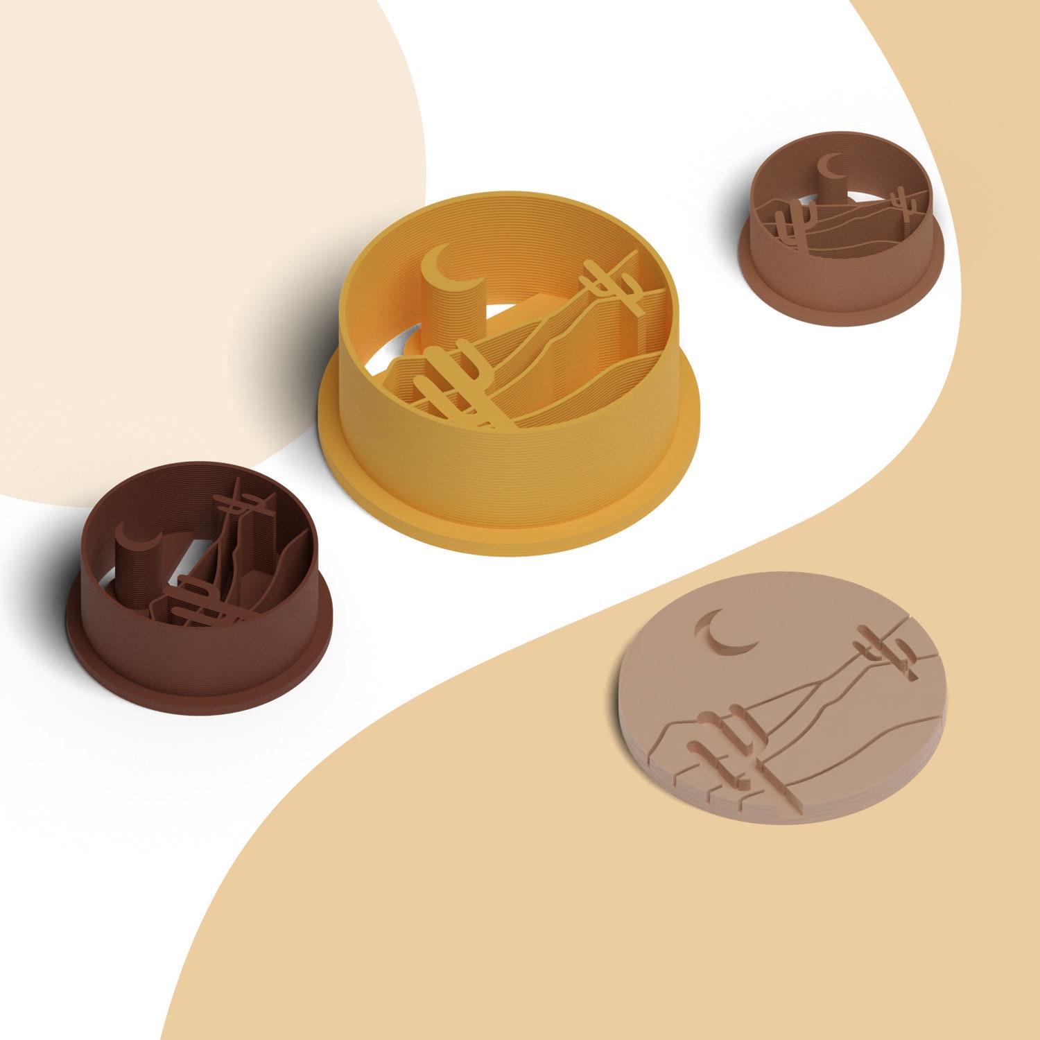 Boho Style Clay Cutter STL File Boho Arc Desert Night 5 - Etsy