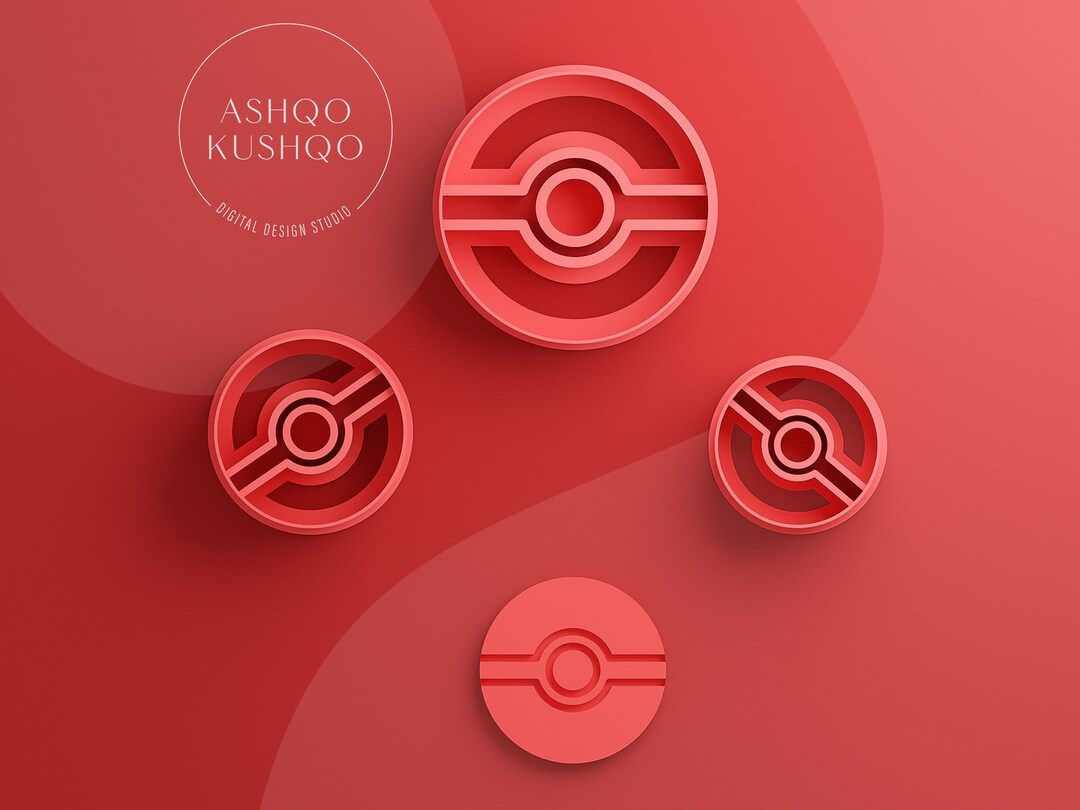 Pokeball Clay Cutter STL File - Polymer Clay - Create Intricate Clay ...