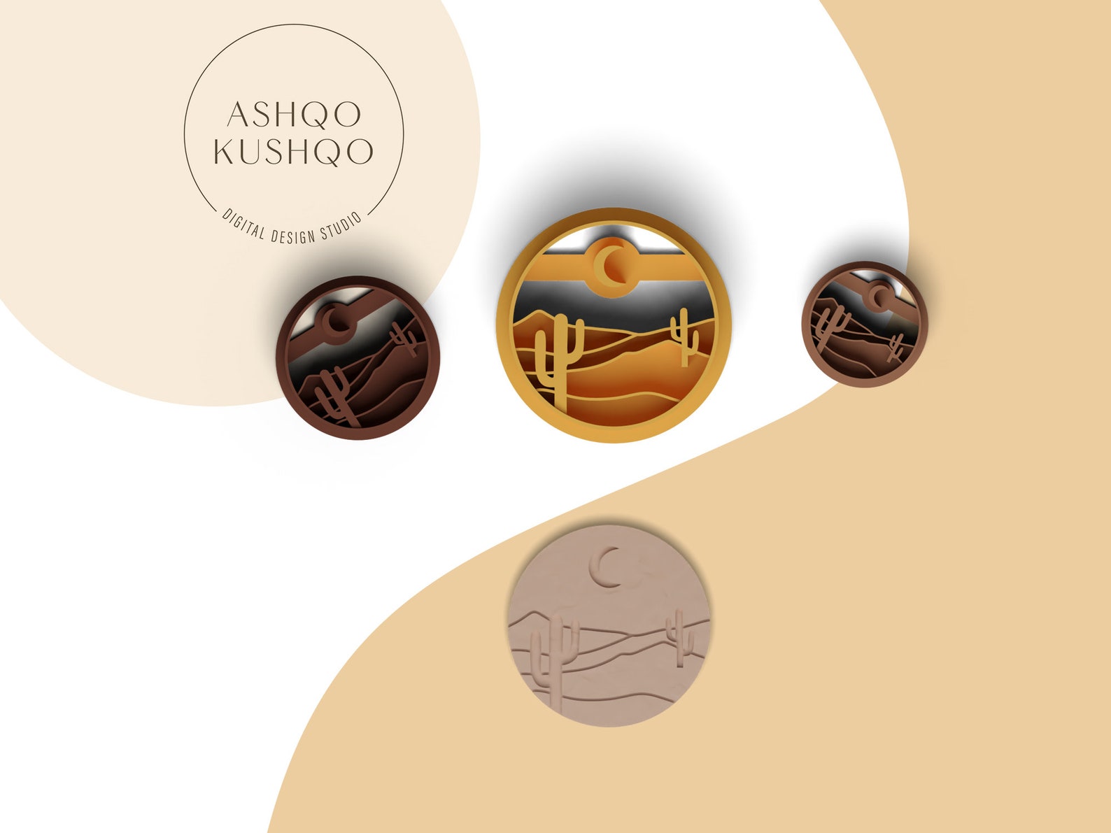 Boho Style Clay Cutter STL File Boho Arc Desert Night 5 - Etsy