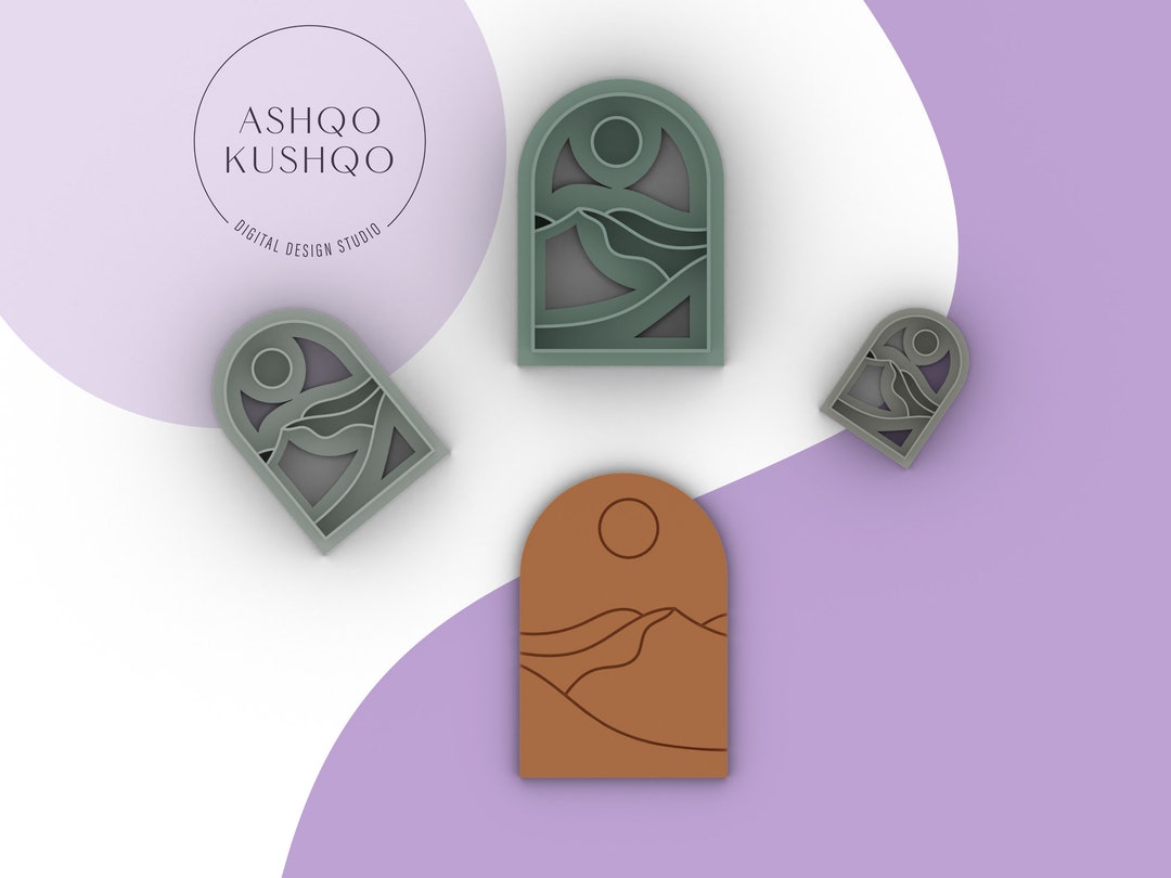 Boho Style Clay Cutter STL File Boho Mountain 5 Size - Etsy