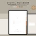 Minimalist Digital Notebook, Earth Tones Color Scheme, 5 Hyperlinked ...