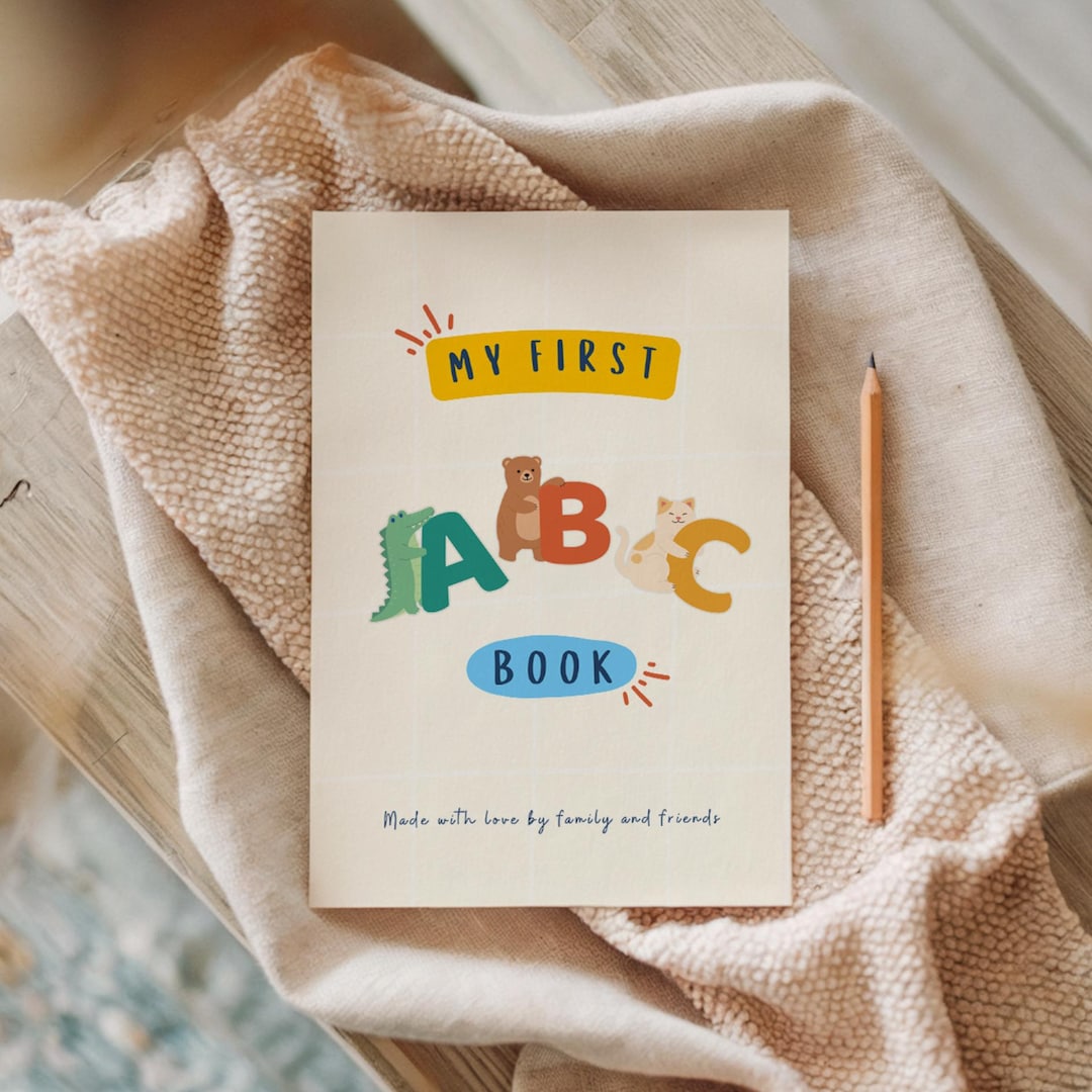 Babys First ABC Book Baby Shower Activity - Baby Shower Activities Not ...