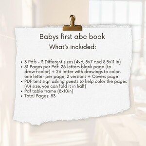 ABC Book Baby Shower Games Alphabet Coloring Book Baby Shower Fun Idea ...