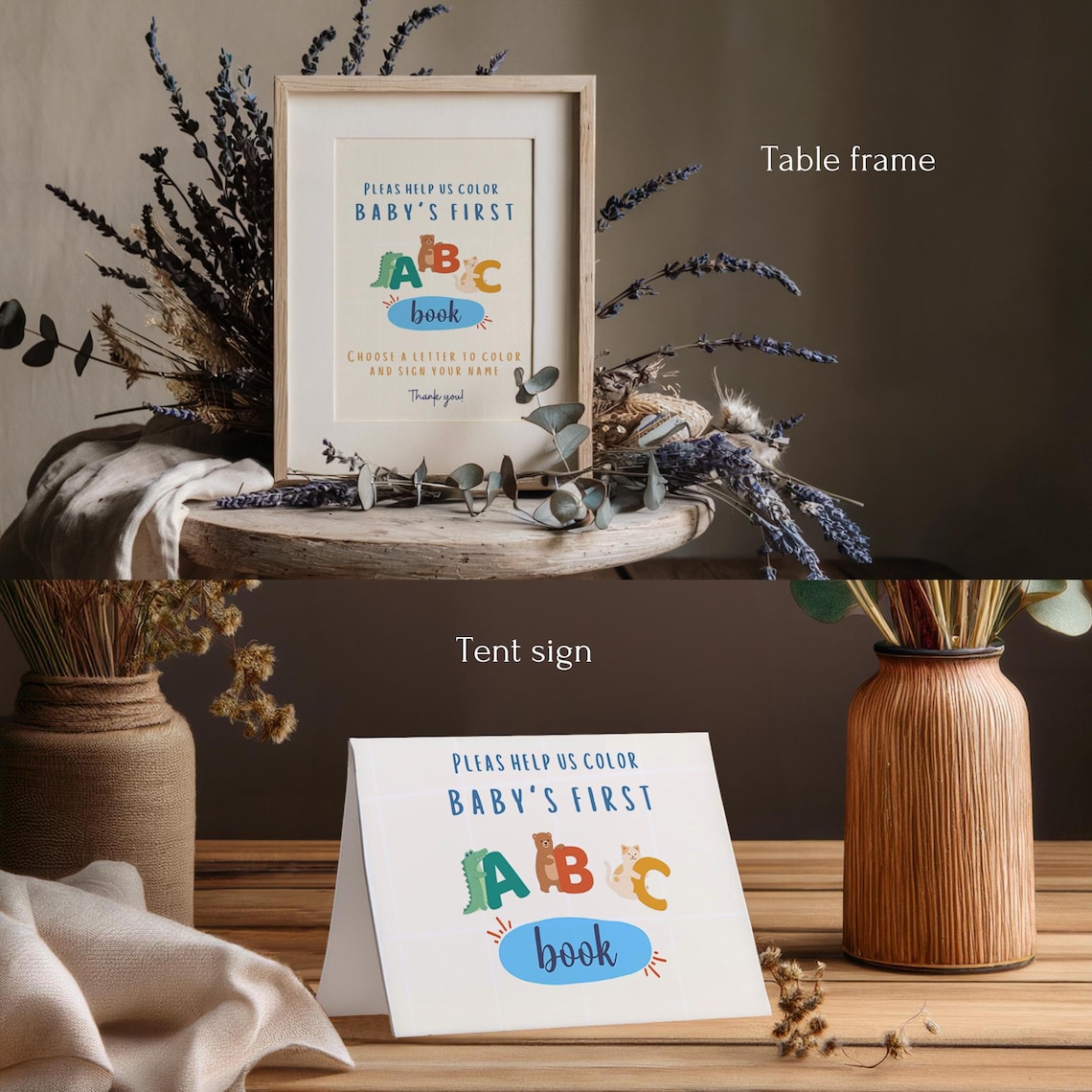Babys First ABC Book Baby Shower Activity - Baby Shower Activities Not ...