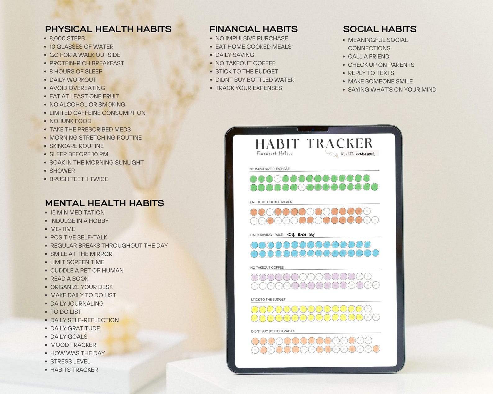 50 Printable Life Trackers Bundle Health Fitness Finance Habit Mood ...