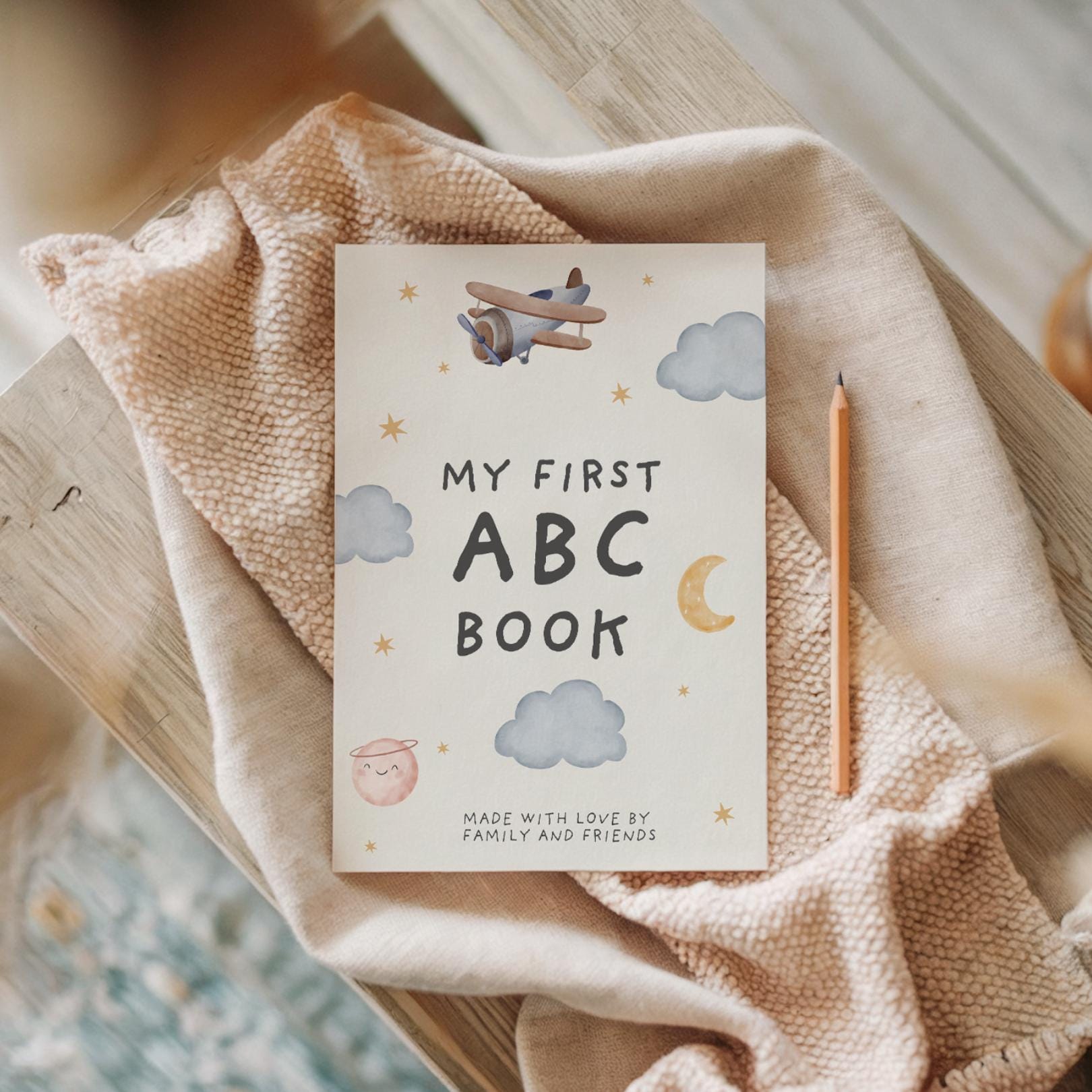 Babys First Abc Book Baby Shower Game Baby Alphabet Book Baby Shower ...