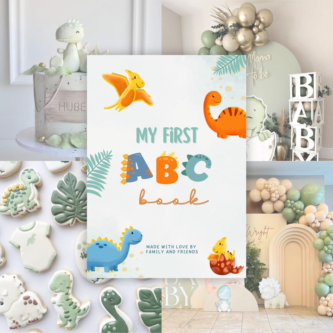 Babys First Abc Book Baby Shower Game Baby Alphabet Book Baby Shower ...