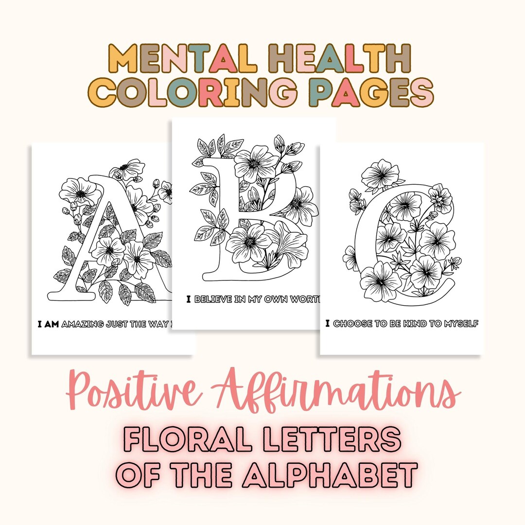 Positive Affirmation Coloring Pages - Mindfulness Relaxation - Coloring ...