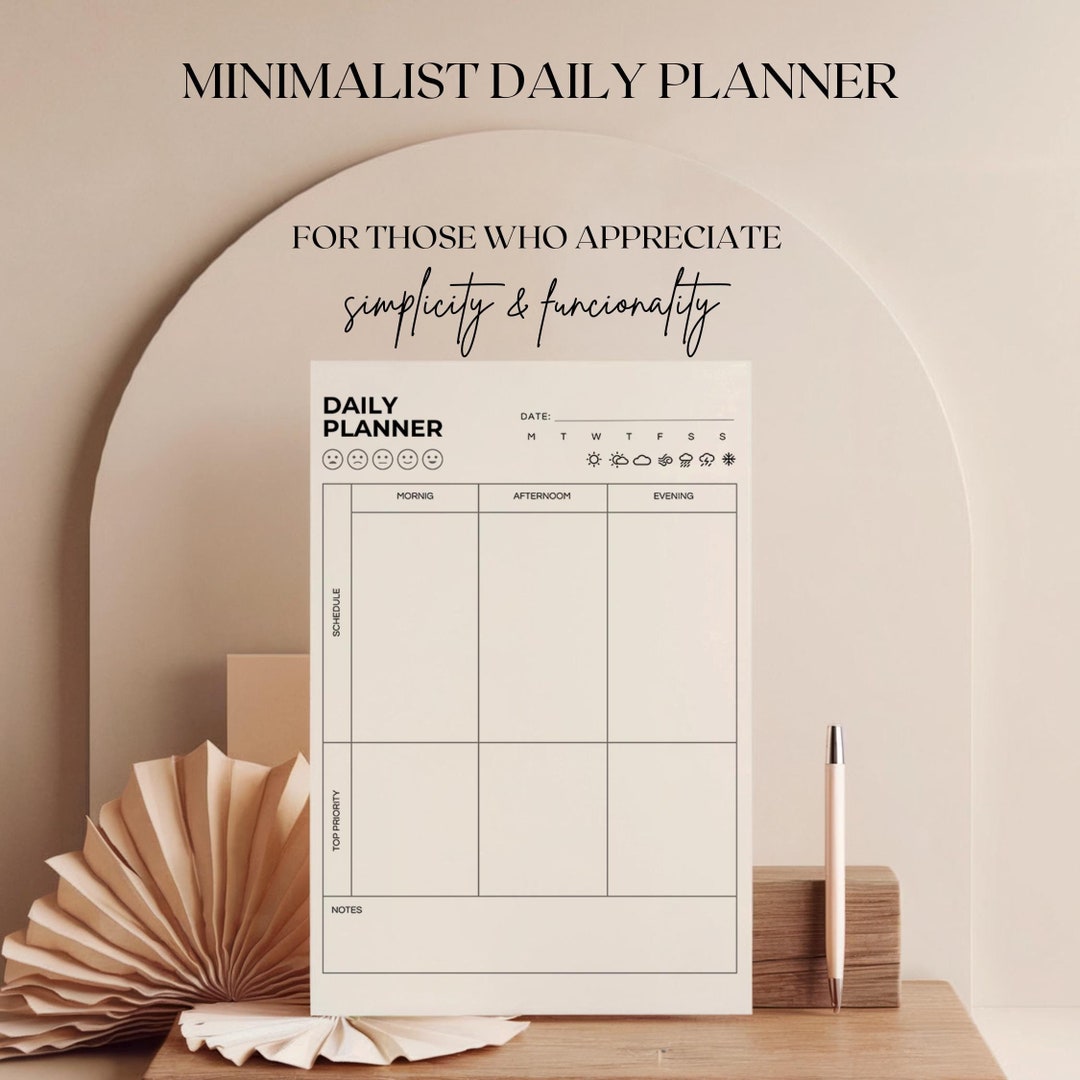 Minimalist Digital Planner Daily Schedule Daily Planner Printable ...