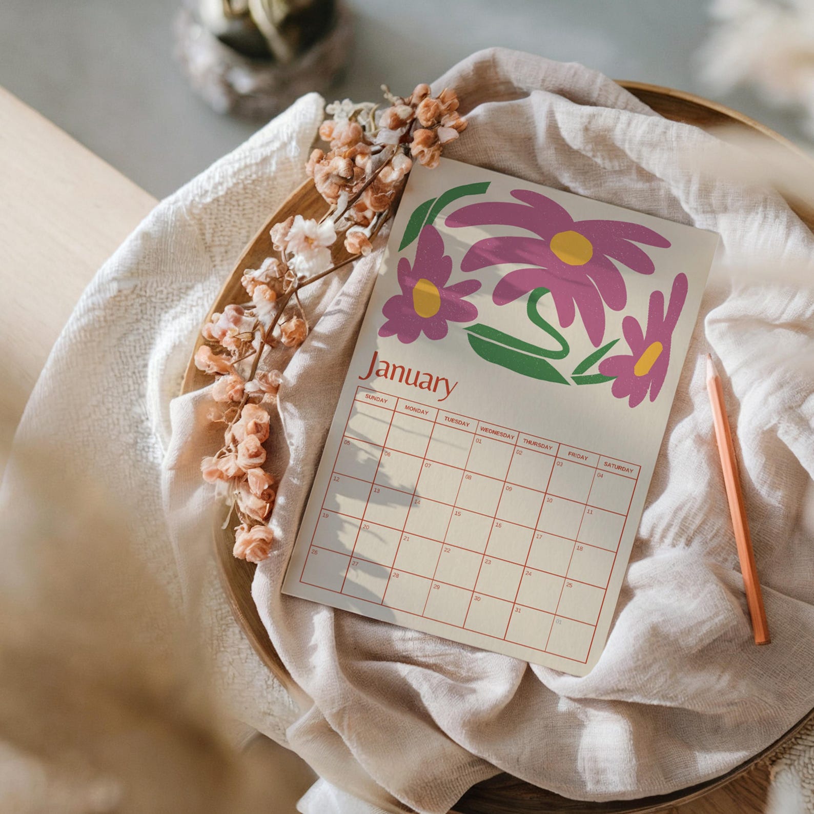 Academic Year Calendar 2025 Floral Matisse Design Wall Calendar ...