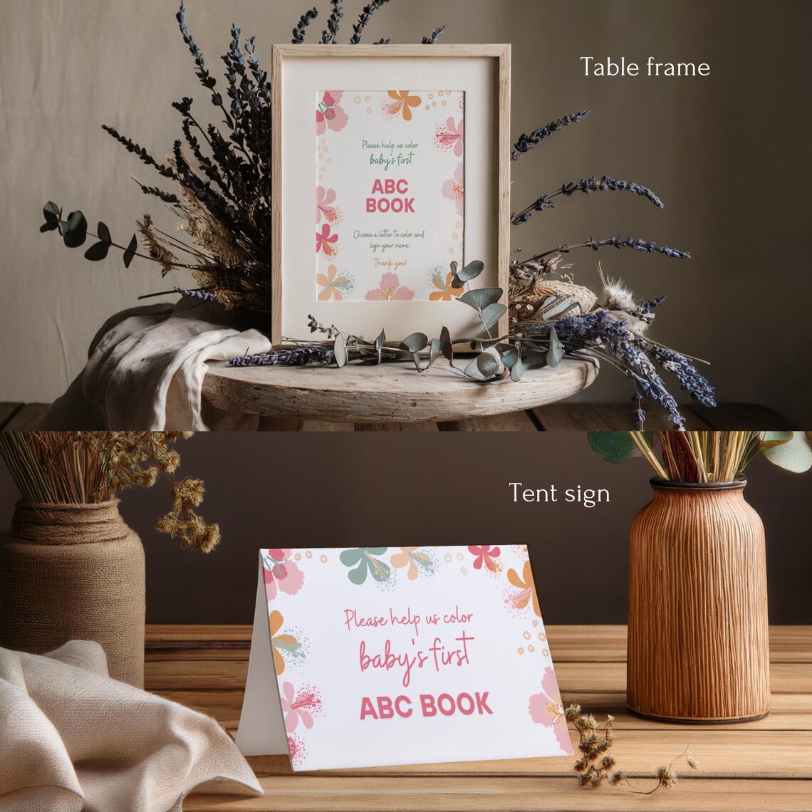 Babys First Abc Book Baby Shower Game Baby Alphabet Book Baby Shower ...