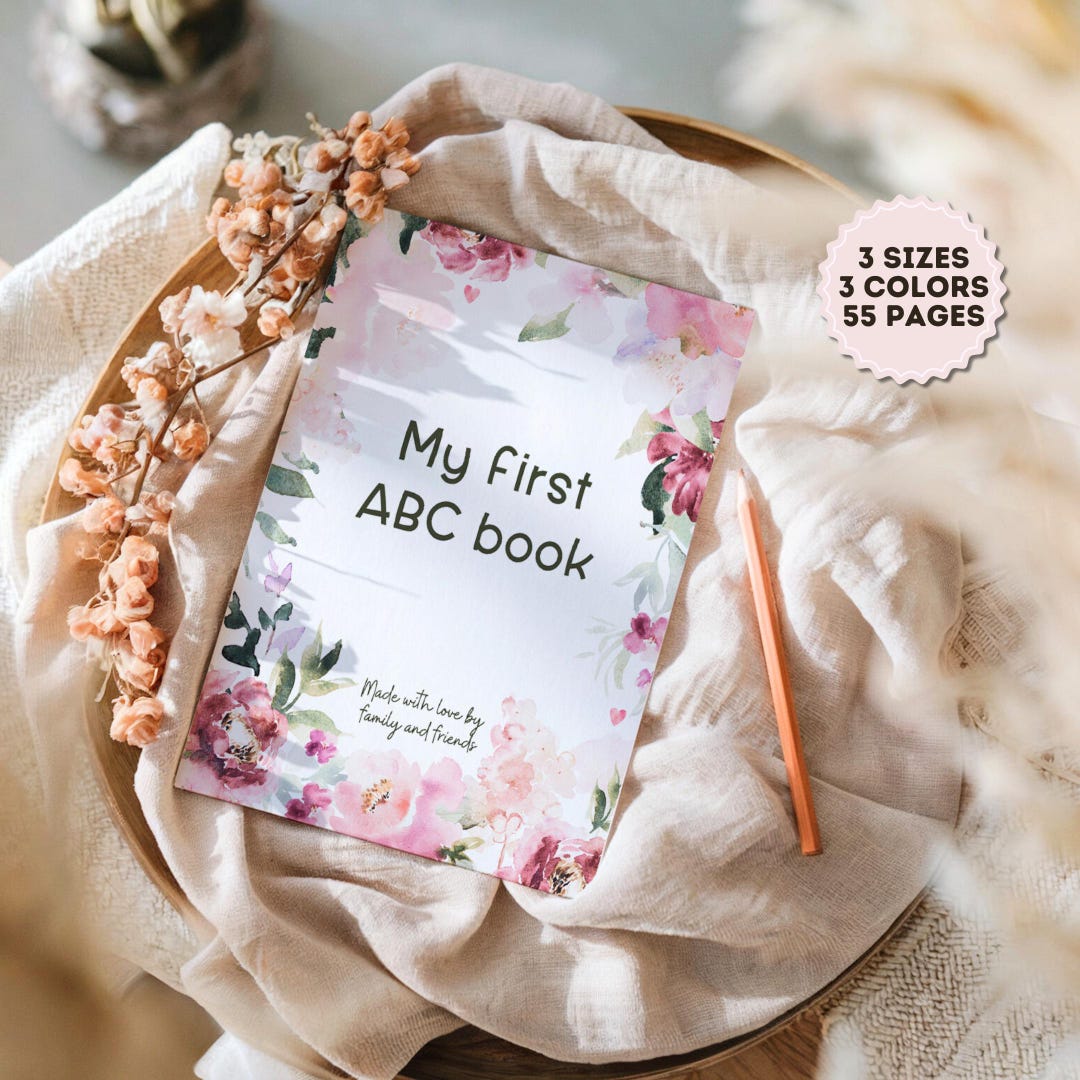 Babys First Abc Book Activity Personalized Alphabet Coloring Book Baby ...