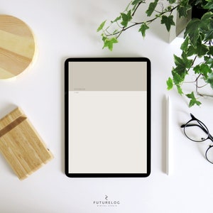 Minimalist Digital Notebook, Earth Tones Color Scheme, 5 Hyperlinked ...