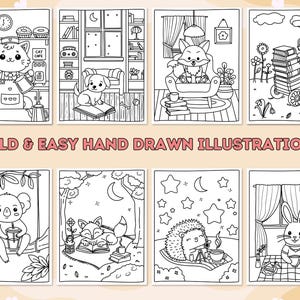 Cozy Coloring: Super Cute Animal Character - My Cozy Friend Printable ...