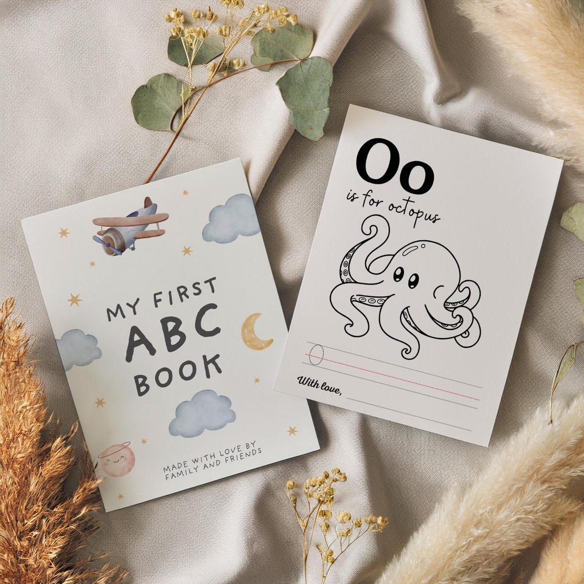 Babys First Abc Book Baby Shower Game Baby Alphabet Book Baby Shower ...