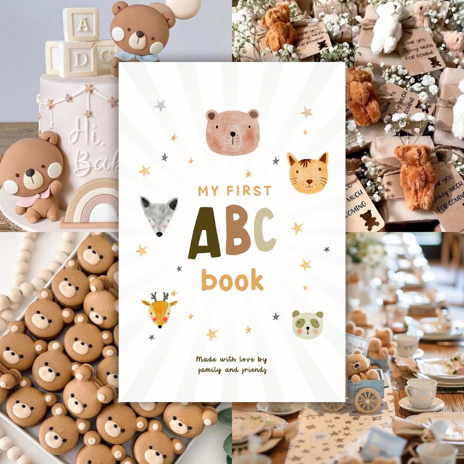 Babys First Abc Book Baby Shower Favors Baby Alphabet Book Baby Shower ...