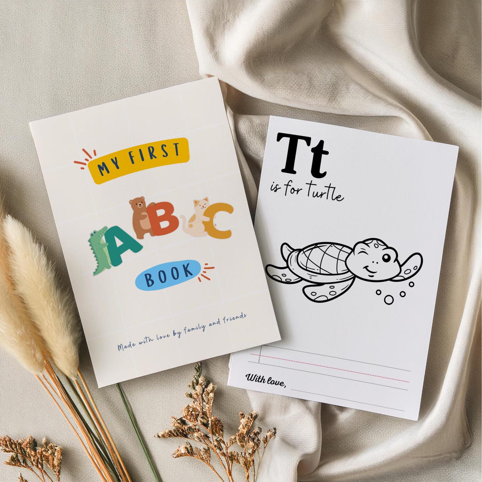 Babys First ABC Book Baby Shower Activity - Baby Shower Activities Not ...