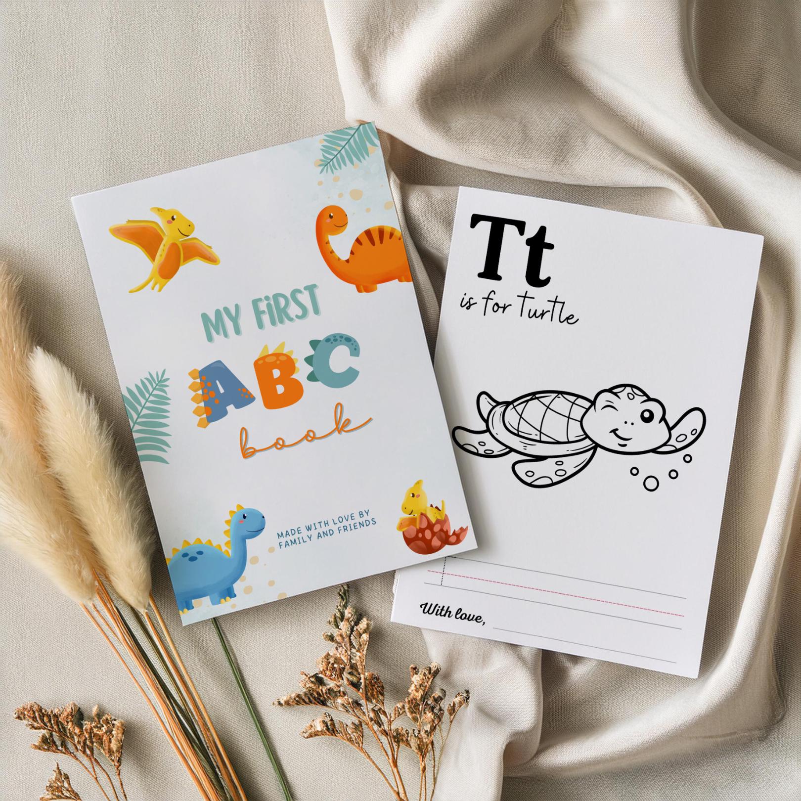Babys First Abc Sheets - Baby Shower Activity - Etsy