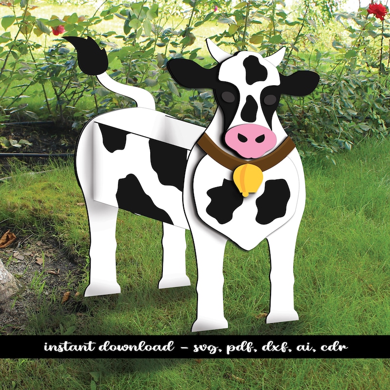 Wooden Cow Planter - Etsy
