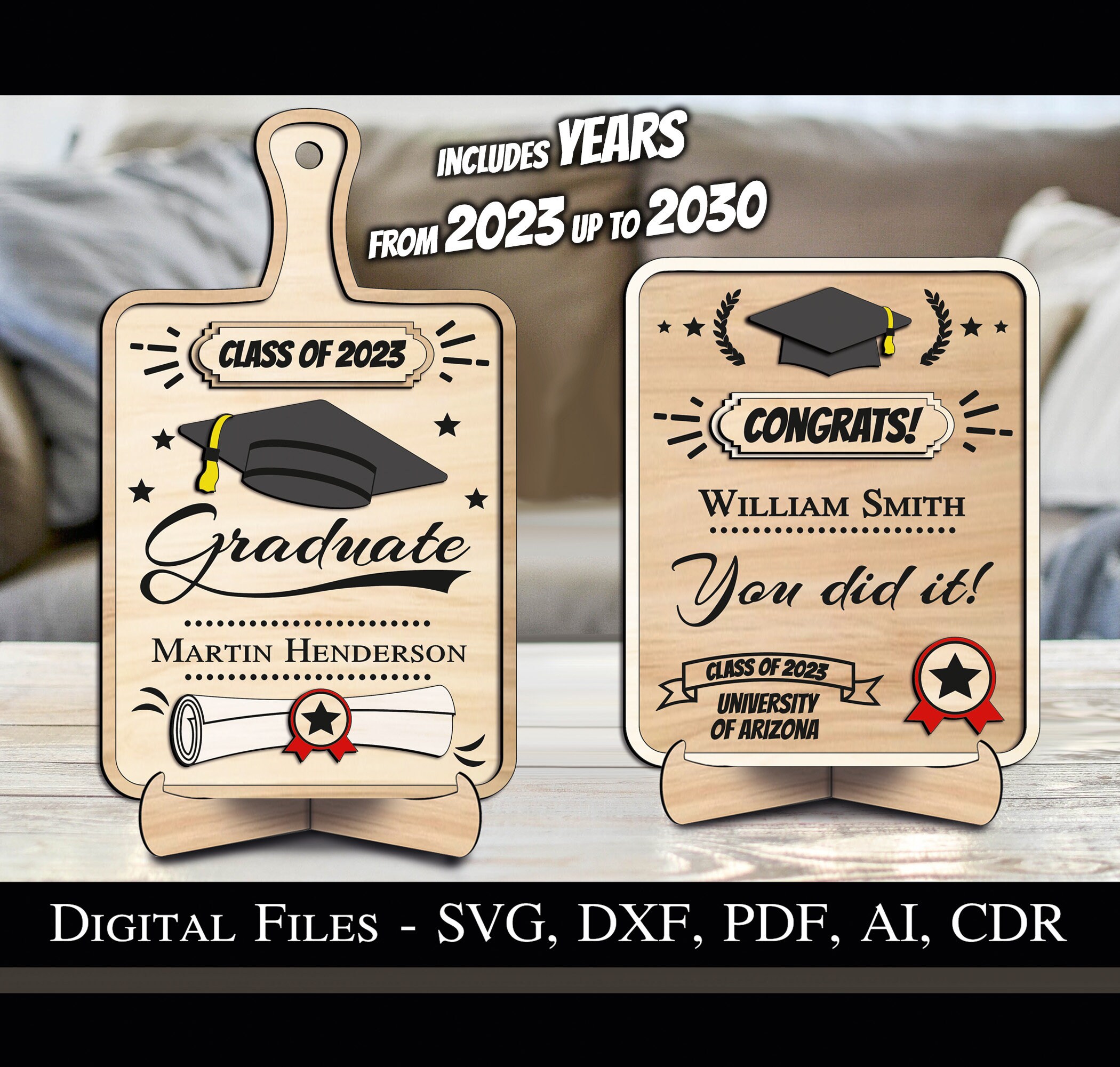 Congrats Graduation Cutting Board Education Teacher School - Etsy