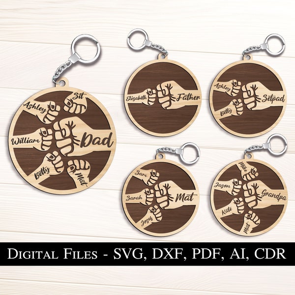 Father Keychain - Etsy