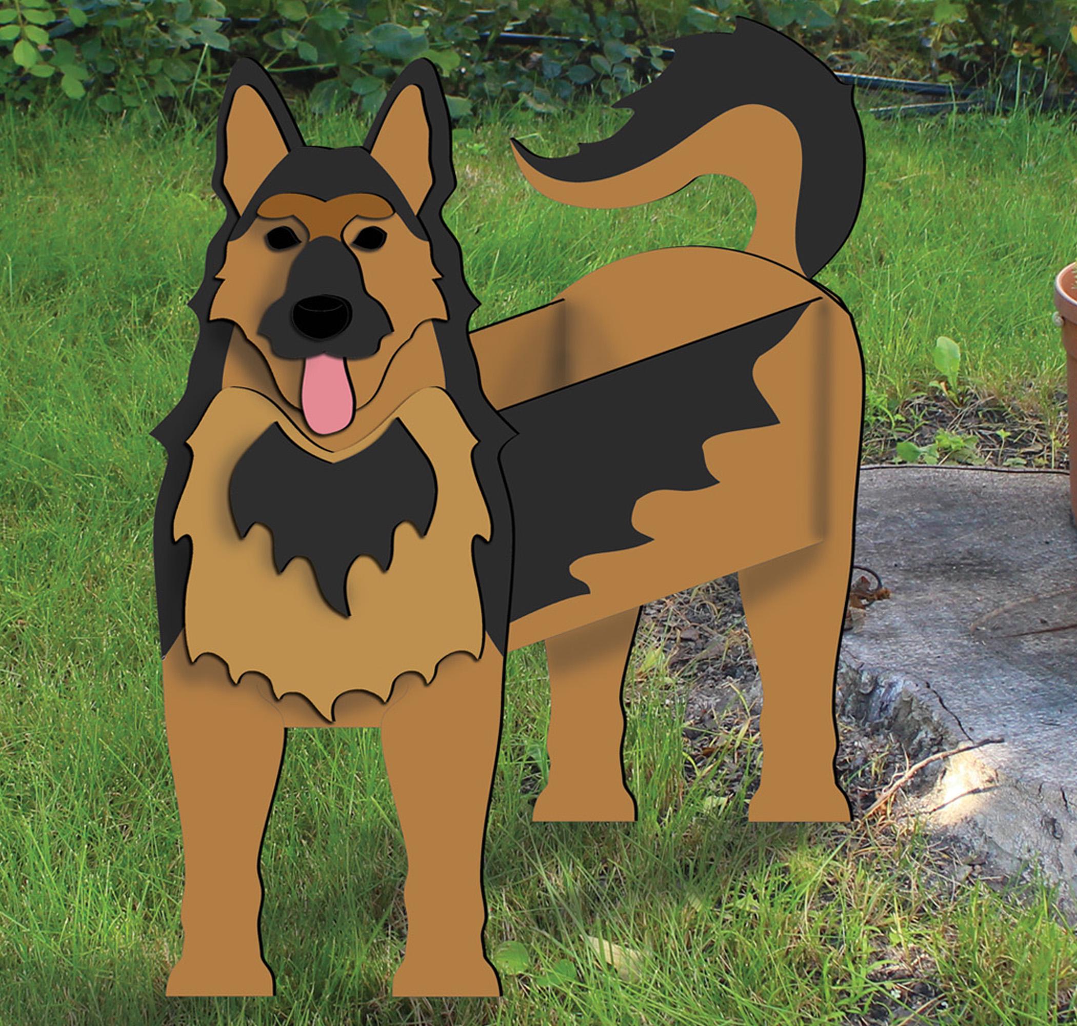 German Shepherd Planter Laser SVG Dog Pet Pot Holder Digital Flower ...