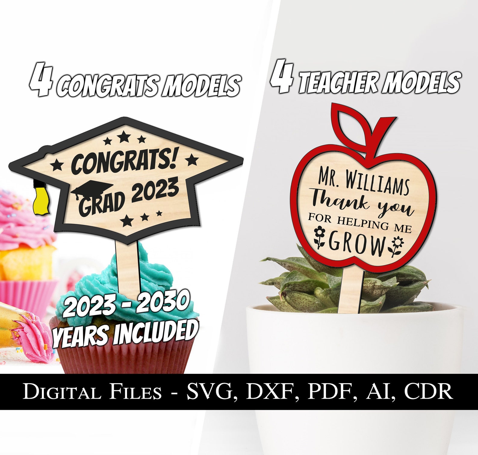 4 Teacher Congrats Graduation Grad Gifts Sticker Marker - Etsy